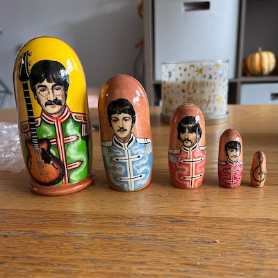 Traditional Hand Painted Nesting Dolls Set One Small Matryoshka ...