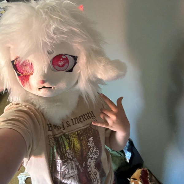 Classic Gothic Sheep Mask in White Versatile Costume Accessory for ...