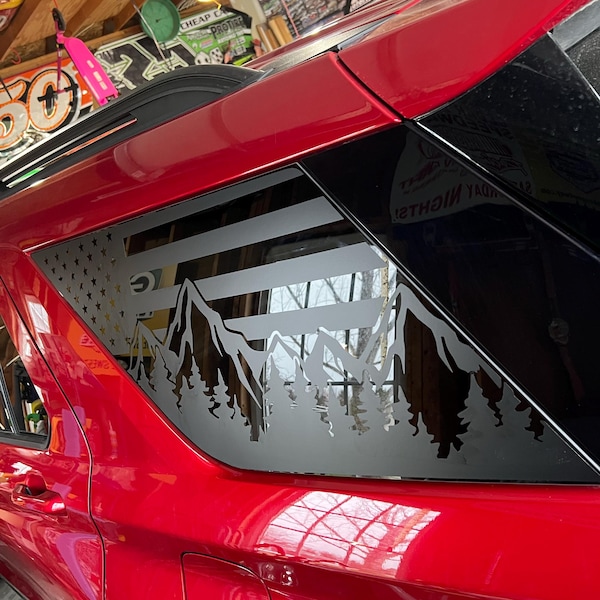 Fits 2018-2023 Subaru Crosstrek Rear Side Windows Mountain Tree Outdoor ...