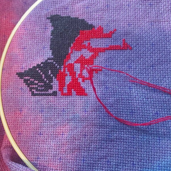 Bleeding Rose Cross Stitch Pattern PDF , Gothic Cross Stitch Pattern ...