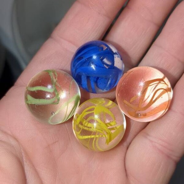 Net Bag of 2 Meteor (meteore) 42mm Mammoth Glass Mega Marbles (1.65 ...