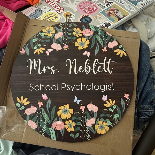 School Psychologist Door Sign, Personalized School Psychologist Door ...