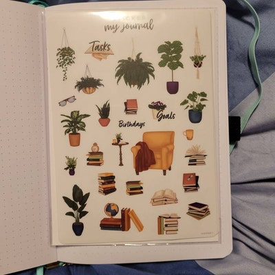 June Bullet Journal Sticker Sheet Basics Strawberry Themed - Etsy