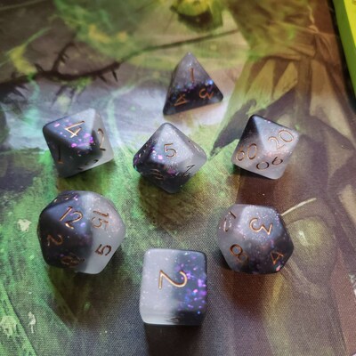 Light and Dark Dice Set, Polyhedral Dice, D&D Dice, Dungeons and ...