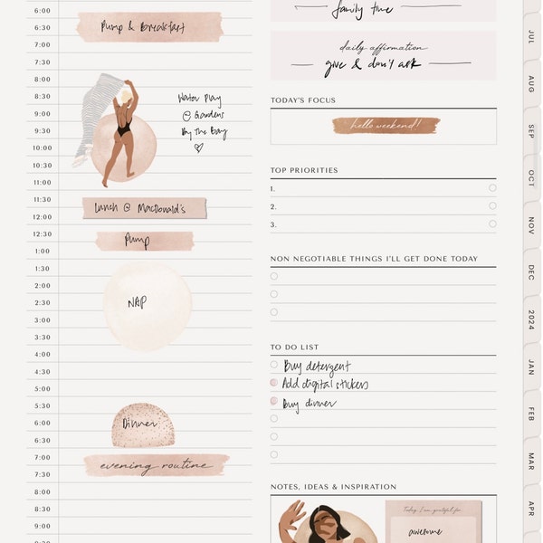 Digital Stickers Planner Stickers Aesthetic IT GIRL Stickers Goodnotes ...