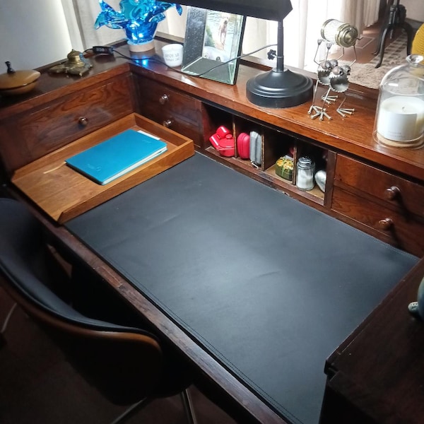 Large Leather Desk Mat Personalized Mousepad Birthday Teacher Gift ...