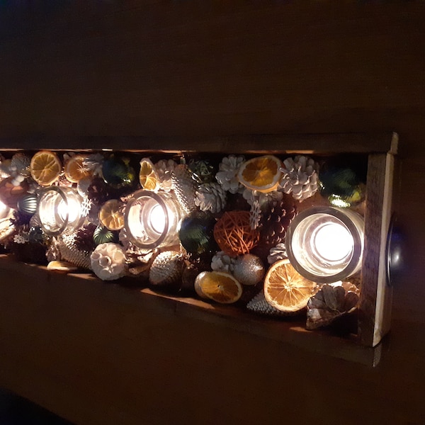 Centerpiece Tray Rustic Wooden Runner Tray Dining Table Centerpiece ...