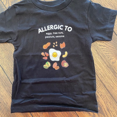 CUSTOM Kids Food Allergy Shirt, Food Allergy Kids Graphic Tee Nut ...
