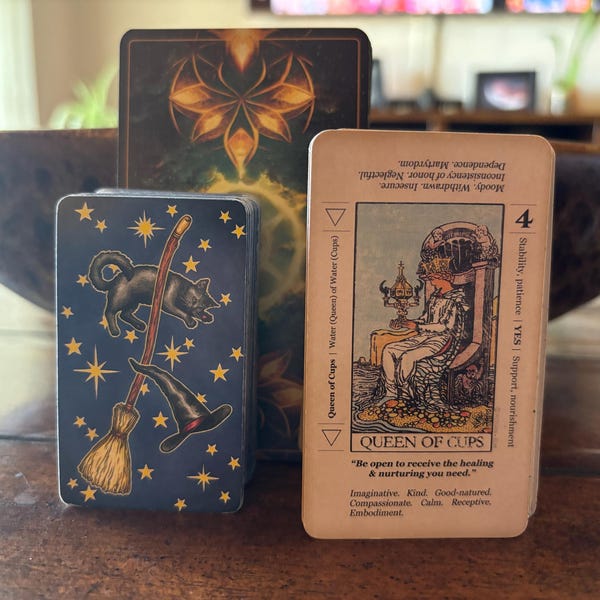 POCKET TAROT Deck for Beginners, Learn Tarot, With Keywords on the ...