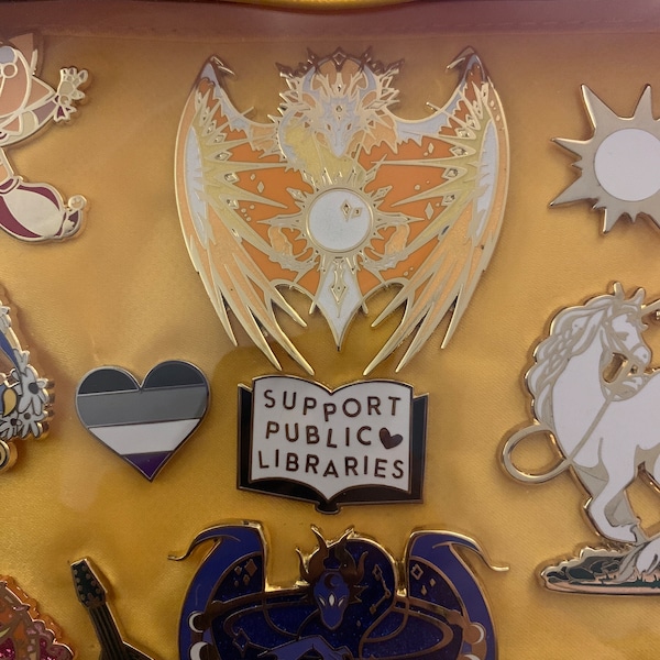 Support Public Libraries Hard Enamel Pin | Lapel Pin | Bookish Pin ...