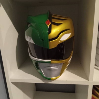 Two Face Green White Ranger Custom Helmet - Etsy