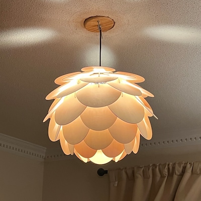 Wood Pendant Light-pendant Light-chandelier Lighting-artichoke - Etsy