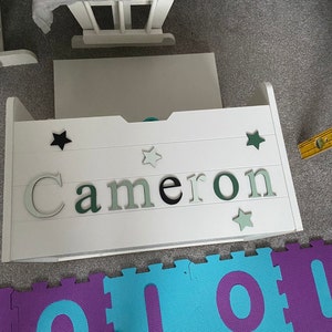 Personalised Toy Box Name & Embellishments. Toy Box Decor. - Etsy