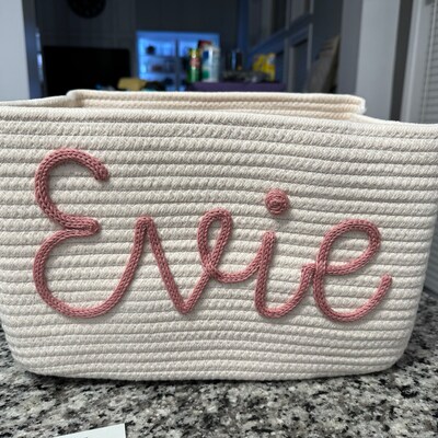 Personalized Basket, Monogrammed Basket, Custom Name Basket, Monogram ...
