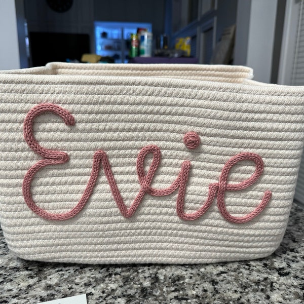 Personalized Basket, Monogrammed Basket, Custom Name Basket, Monogram ...