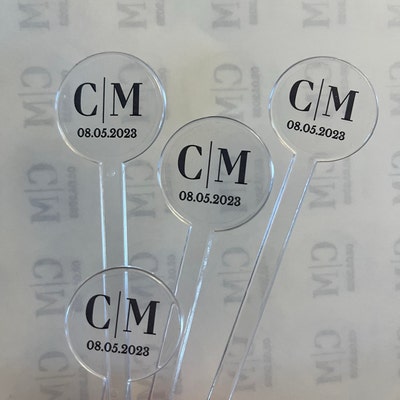 Custom Printed Clear Gloss Drink Stirrer Stickers, 1 Inch, DIY Drink ...