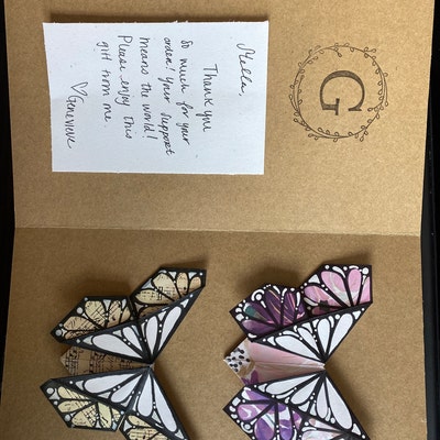 Paper Origami Butterfly Corner Bookmark Choose Your Own Design Gift for ...