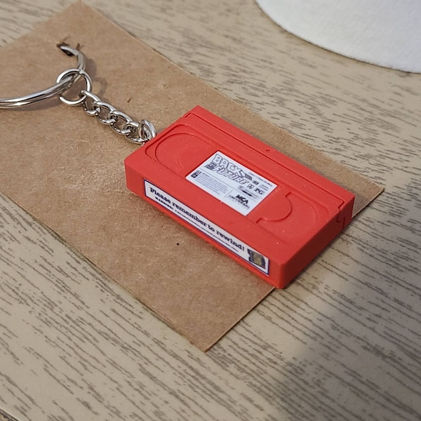 Custom VHS Movie Keychain | Personalized Video Tape Bag Charm | 3D ...