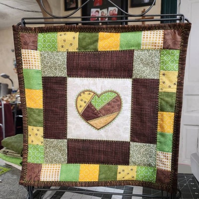 Crazy Patch Heart Machine Applique Design, Valentines Day Embroidery ...