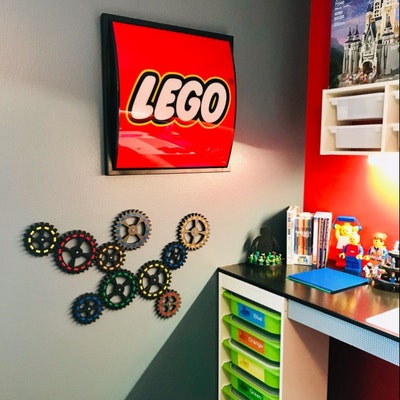 Wall Display Gear Kit, 10 Gears Embedded With 125 Bricks. - Etsy