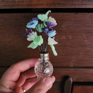 Miniature Uranium Glass Flowers Sold Individually Recycled - Etsy
