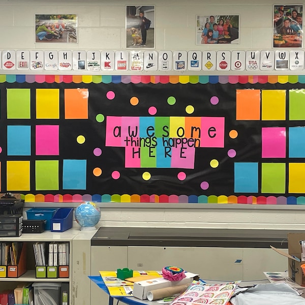 Back to School Bulletin Board | Amazing Things Happen Here | Bulletin ...