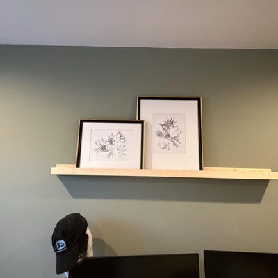 Solid Cherry Floating Picture Ledge, Floating Shelf, Cherry, Picture ...