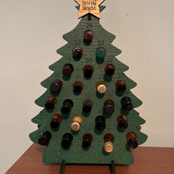 Adult Advent Calendar Mini Liquor Tree, Christmas Alcohol Tree, Mini ...