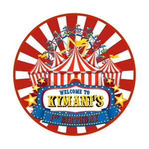 Circus Cotton Candy Label Printable, Circus Cotton Tube Label, Circus ...