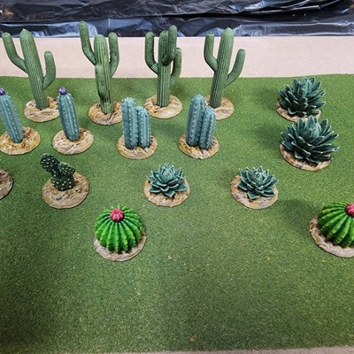 Scorching Sands Desert Cactus Set Dnd Miniature Terrain for Dungeons ...