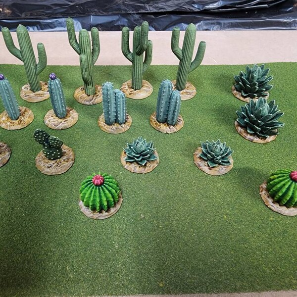 Scorching Sands Desert Cactus Set Dnd Miniature Terrain for Dungeons ...