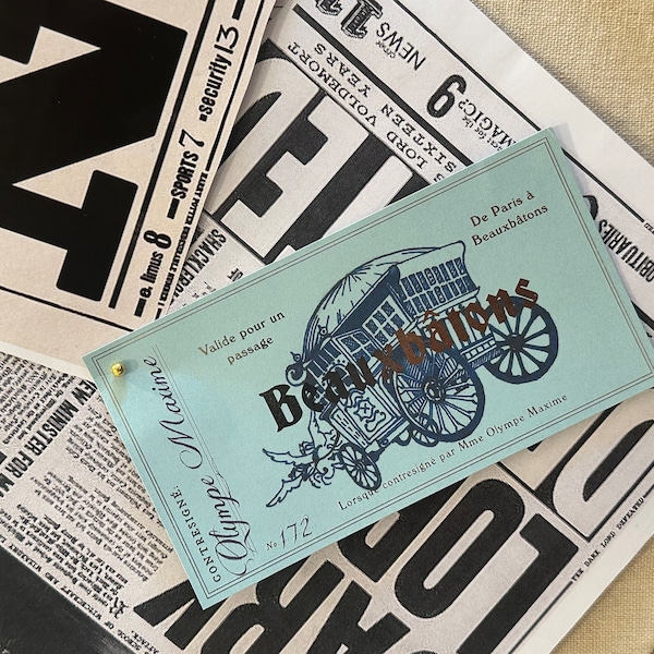 French School Stagecoach Ticket - Etsy