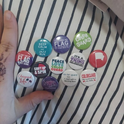 Colorguard Buttons / Marching Band / Set of 12 Colorguard 1 or 1.25 ...