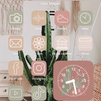 350 Boho Organic App Aesthetic | Cove the Design | IOS14 App Icons ...