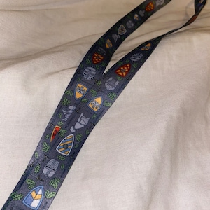 Medieval Knight Print Lanyard ID Badge Holder W/ Decorated Card Insert ...