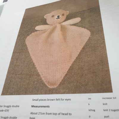 Pdf Knitting Pattern Download, Bertie Bear Toy by Angela Turner - Etsy UK