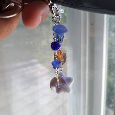 Silver Spider Web Keychain / Bag Charm - Etsy