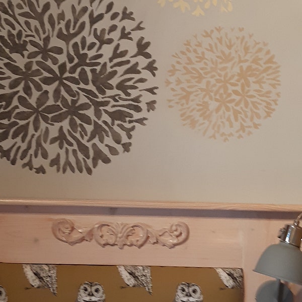 ALLIUM Flower Stencil, Floral Wall Stencils, Create Wallpaper With Our ...