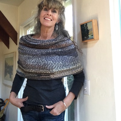 Shoulder Cape, Outlander Shawl, Shoulder Wrap, Knitted Poncho, Cotton ...