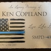 Police Memorial Stone for Home to Garden. 6x9 or 9x12 Tumbled Concrete ...