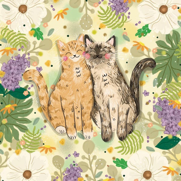 Custom Cat Print / Personalized Cat Portrait / Custom Cat Illustration ...