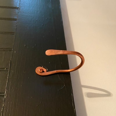 Copper J Hook Hammered Finish - Etsy