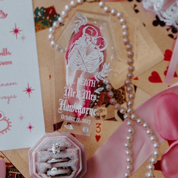 Coffin Ring Box, Halloween Wedding Ring Box, Acrylic Ring Box for ...