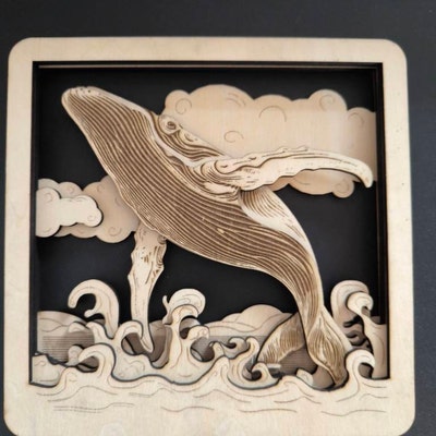 Laser Cut Files Wood Art Wall Decor, Japanese Temple Floating Island ...