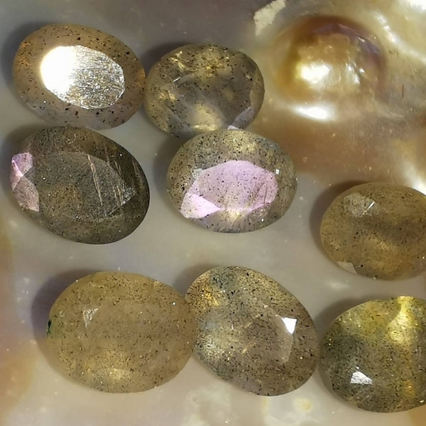 Natural Abalone Shell Pearl and Crystal Doublet Step Cut Hexagon Shape ...