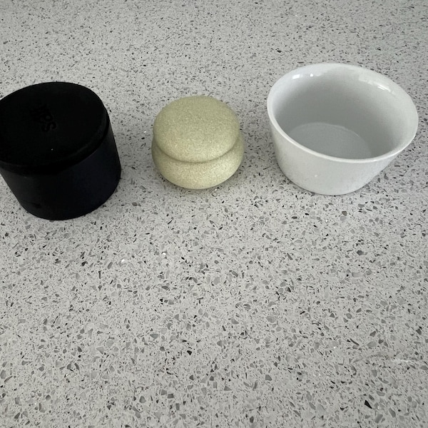 Minimalist Concrete Trinket Jar - Small Jewelry Box With Lid - Modern ...