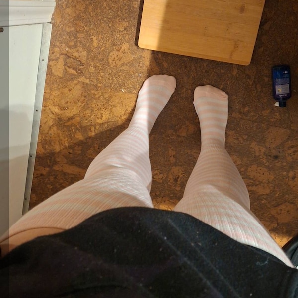 Real PLUS Size Thigh High Socks Long, Cotton, Over the Knee RAINBOW ...