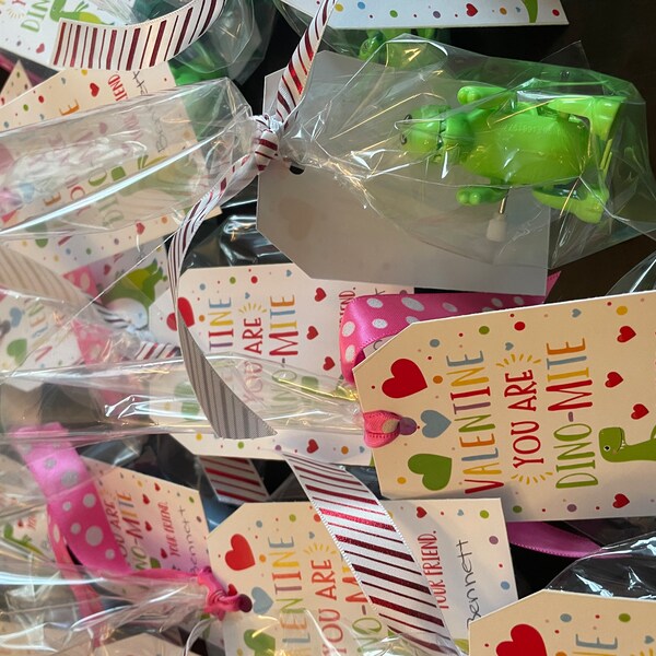 Dinosaur Valentine's Day Tag, Dino-mite Valentine, Dinosau Printable ...