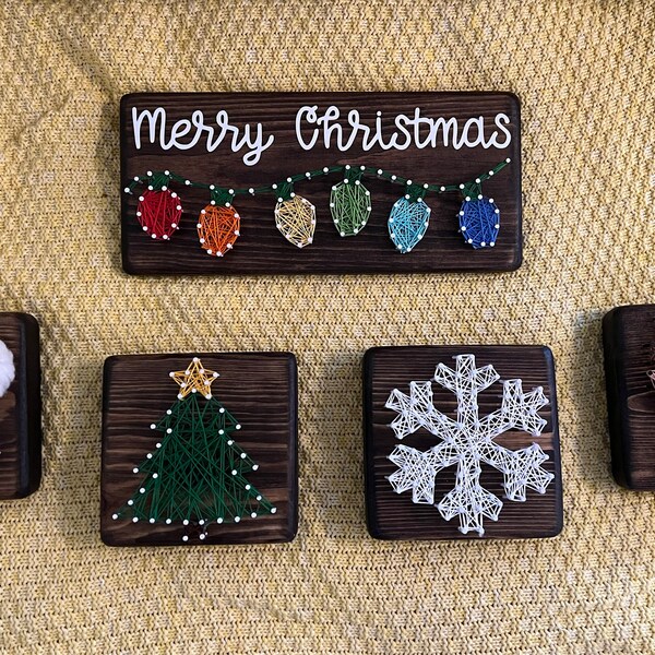 DIY 5x5" Santa Claus Hat String Art Kit - Etsy