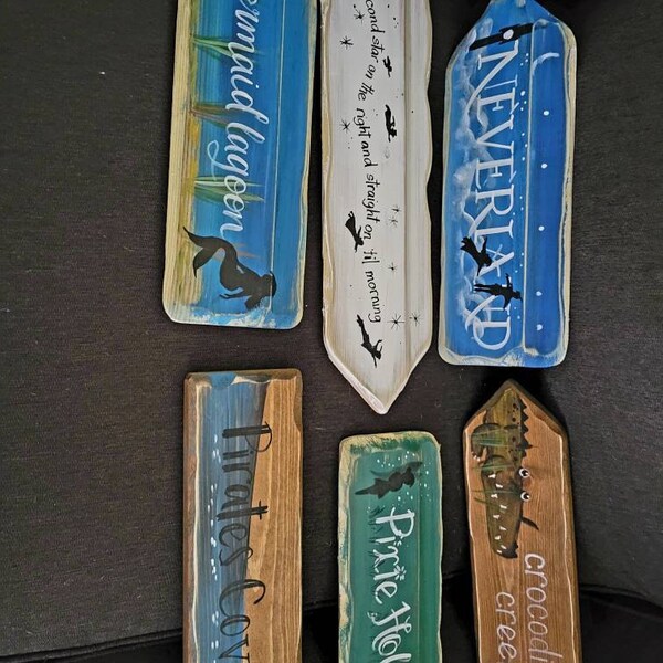 Peter Pan Inspired Single & Multi Pack Signpost Signs Neverland Lost ...